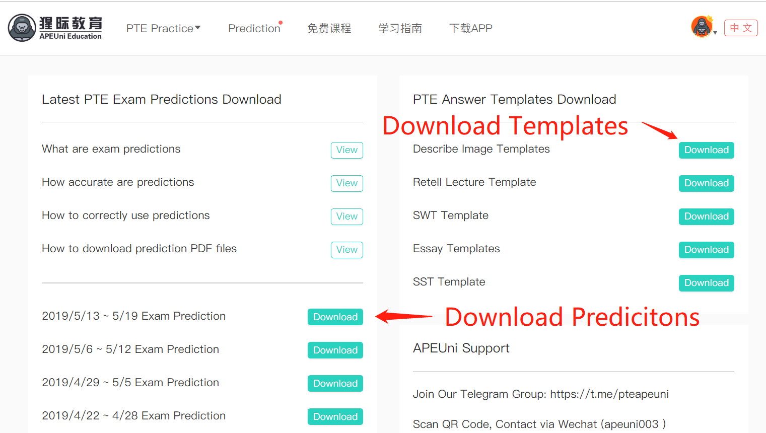 Exam Predictions - PTE APEUni