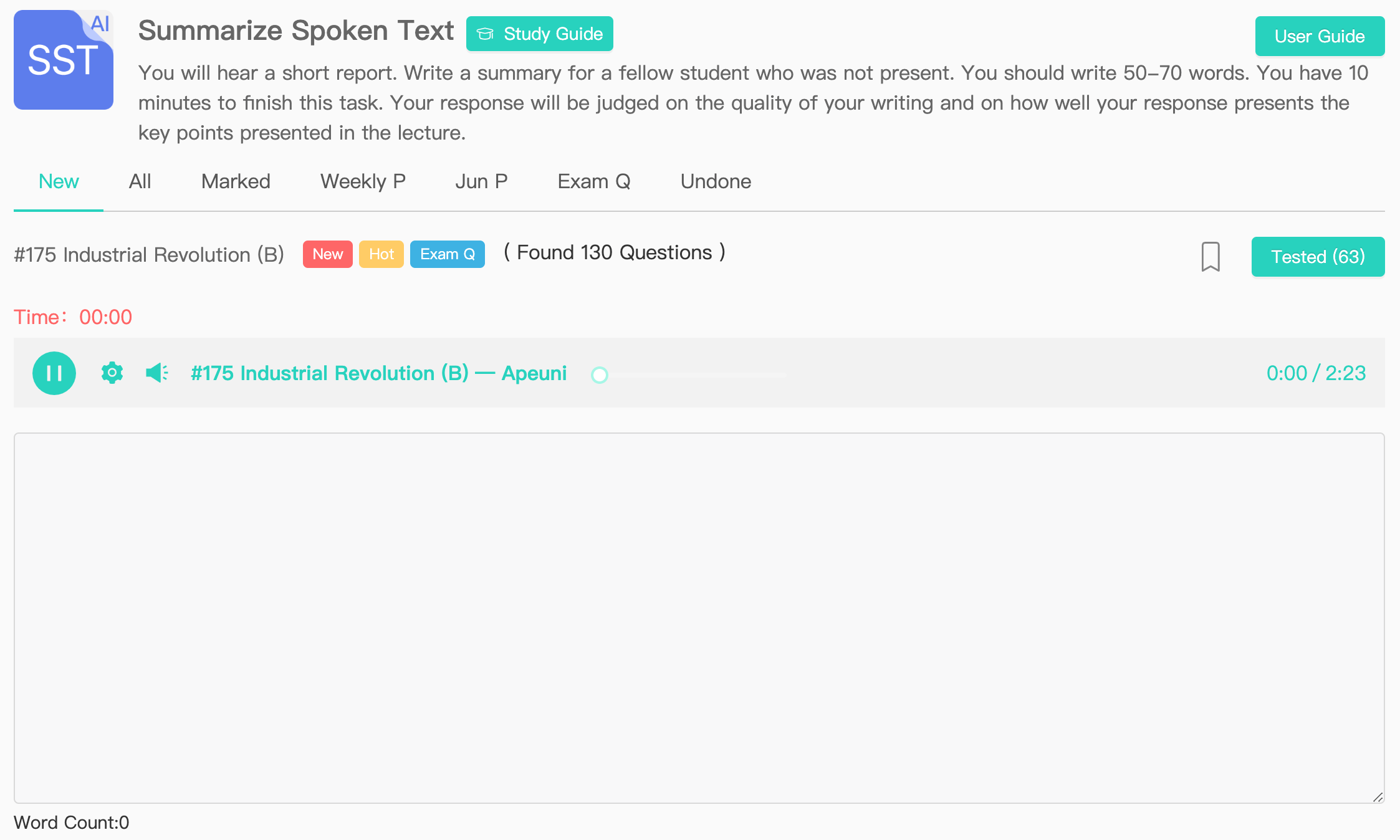 Summarize Spoken Text Study Guide - PTE APEUni Summarize Spoken Text Study Guide - PTE APEUni